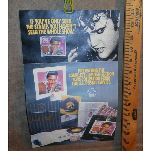USPS | Office | Vintage 993 Elvis Stamp 29 Cent Sheet Of 4 Worder Form ...